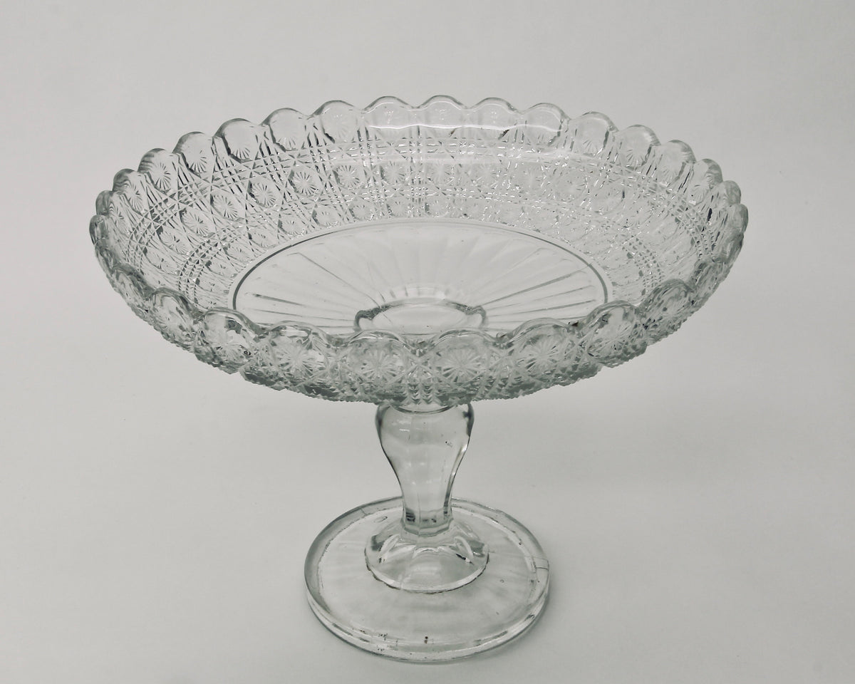 Karhula Glass Factory pressed glass bowl with foot 16 cm – Bisarri